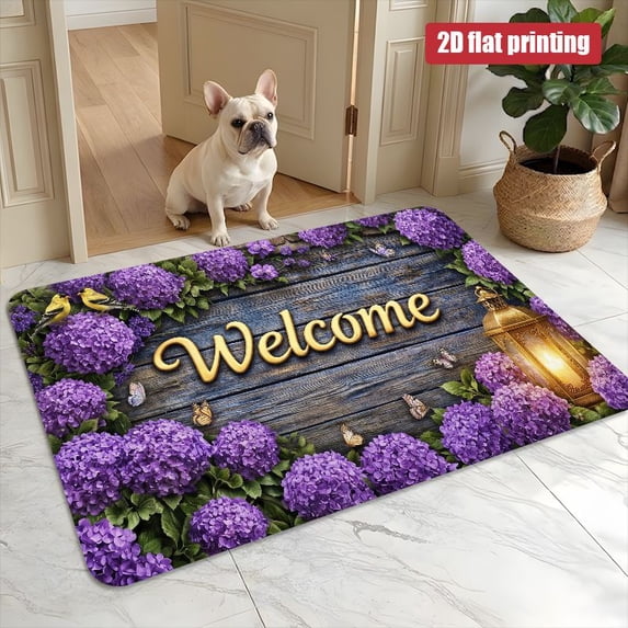 2D Flat Non-Slip Indoor/Outdoor Entrance Doormat, Machine Washable ...