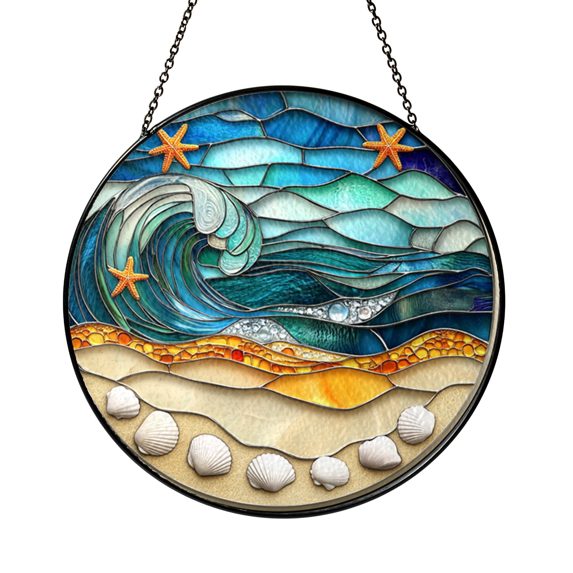 2D Flat Ocean Acrylic Suncatcher Window Decor Seashell Theme Coastal ...