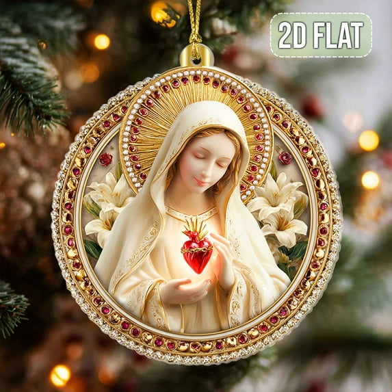 2D Flat Our Lady of Guadalupe Roses Acrylic Ornament, Blessed Virgin ...