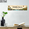 2D Flat Print Wildlife Haven Backyard Aluminum Wall Sign - 16x4 Durable ...