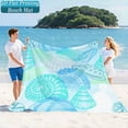 2D Flat Printing Beach Mat, 1PC Ocean Shell Line Art Design, Polyester ...