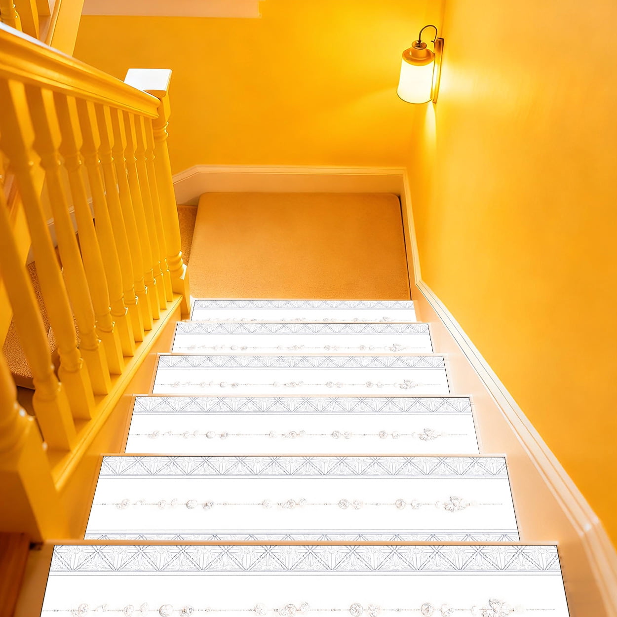 2D Flat Printing Non-Slip Stair Runner Mats, Step Protective Carpet ...