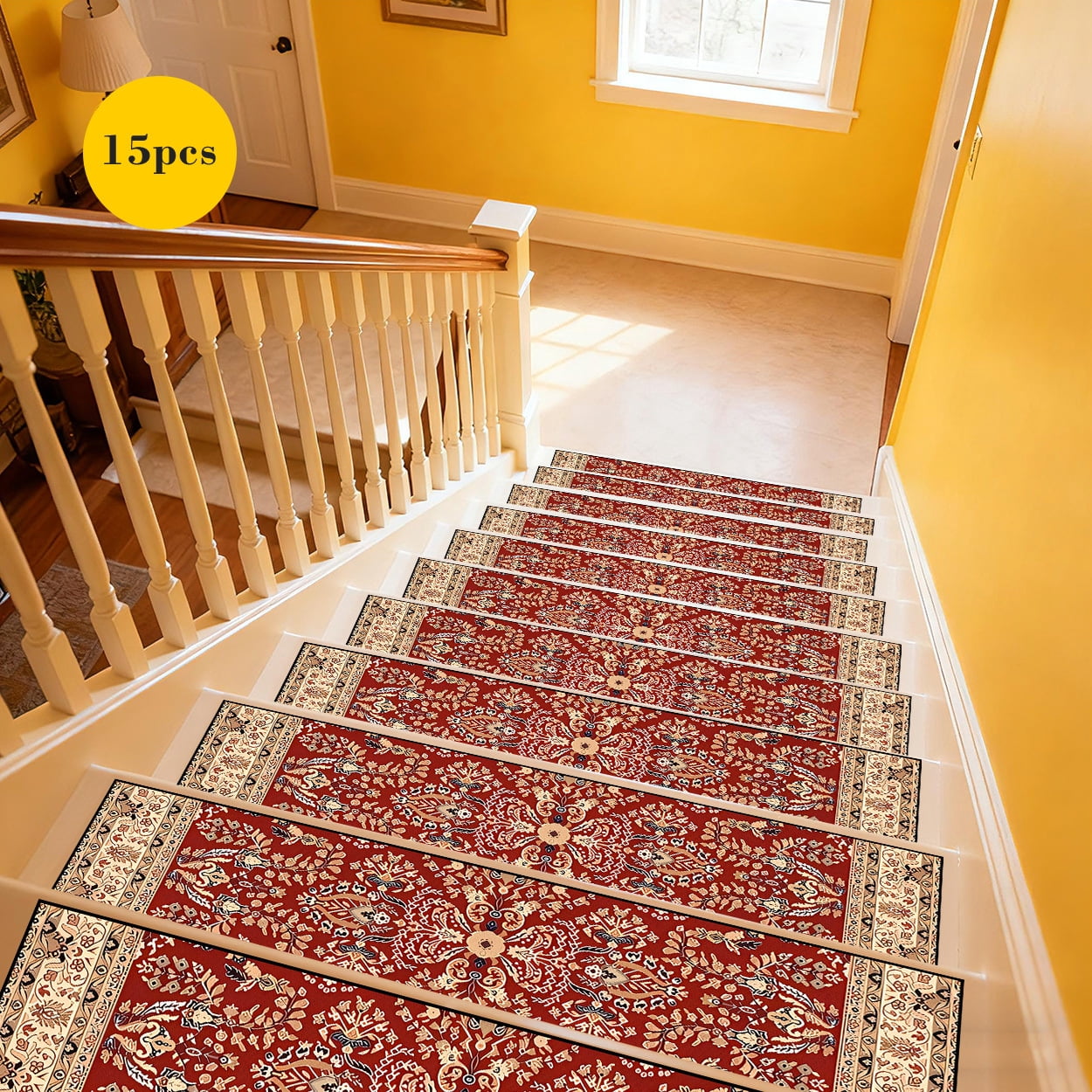 2D Flat Printing Non-Slip Stair Runner Mats, Step Protective Carpet ...