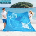 2D Flat Printing Ocean Theme Beach Mat, 1PC Blue, Polyester ...