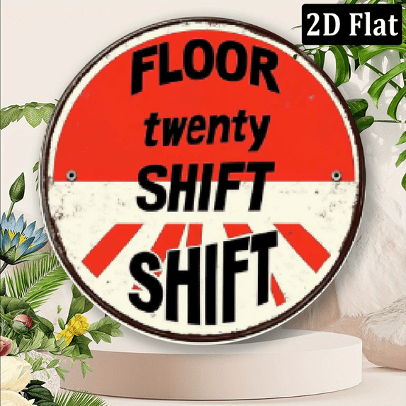 2D Flat Room Decor 1pc Hurst Floor Shift Retro Aluminum Sign, High ...