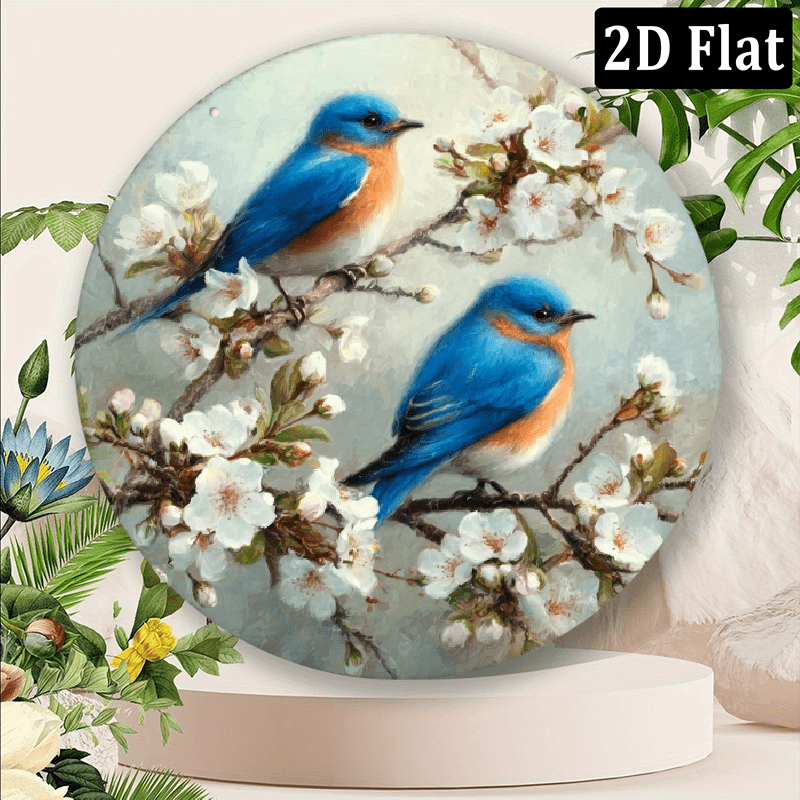 2D Flat, Room Decor Vintage-Inspired Circular Metal Sign Set of 1, 8x8 ...