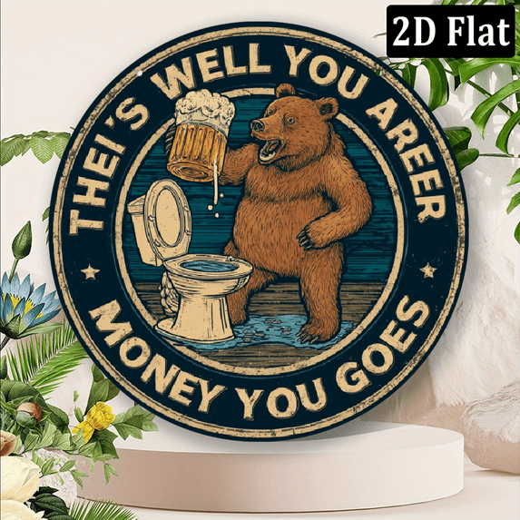 2D Flat, Room Decor Vintage 'This Is Where All Your Beer Money Goes ...