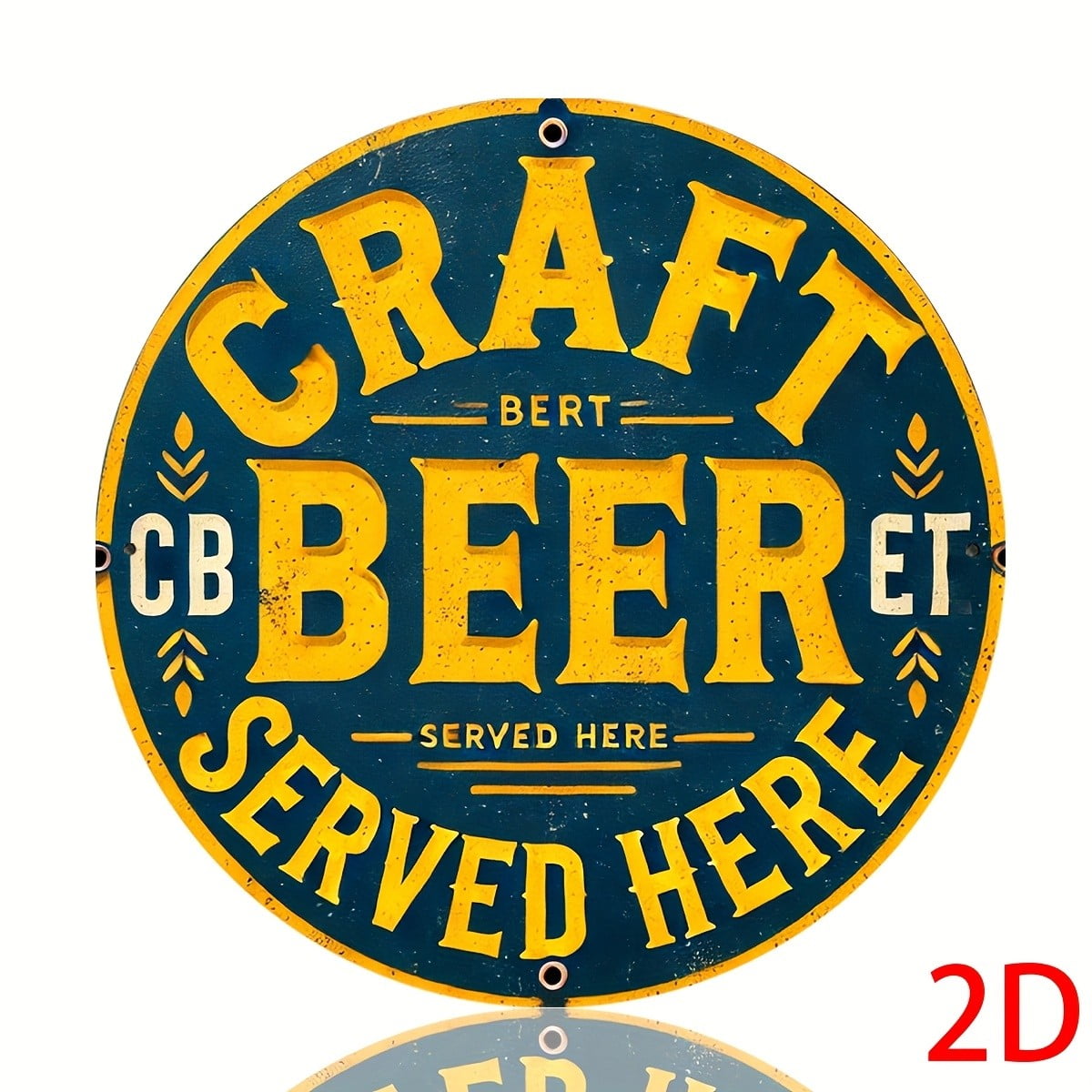 2D Flat,Round Aluminum Tin Metal Signs Home Décor 8x8 Decorative ...