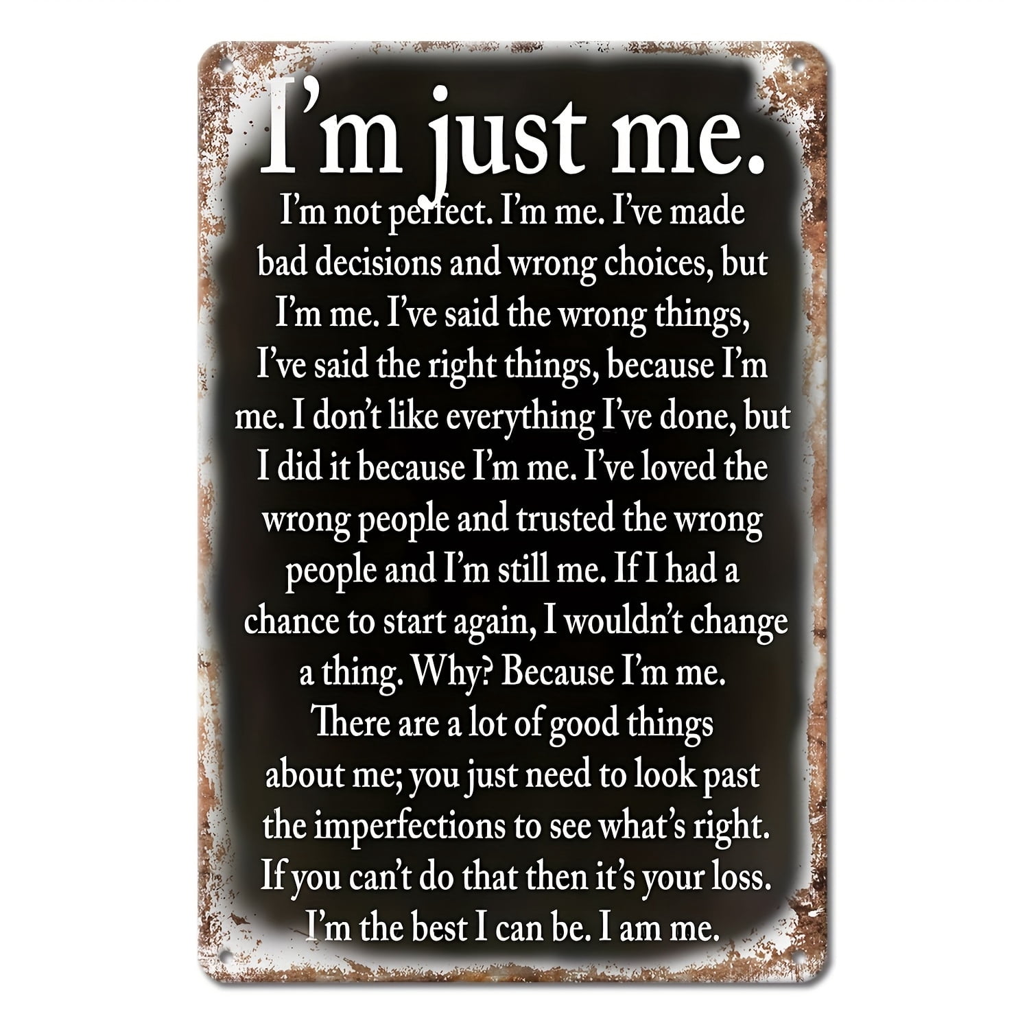 2D Flat A Sarcastic Piece of Metal Vintage Metal Painting Board, I Am ...