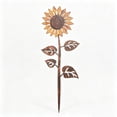 2D Flat Sunflower Garden Stake, Rustic Metal Plant Art Decoration ...
