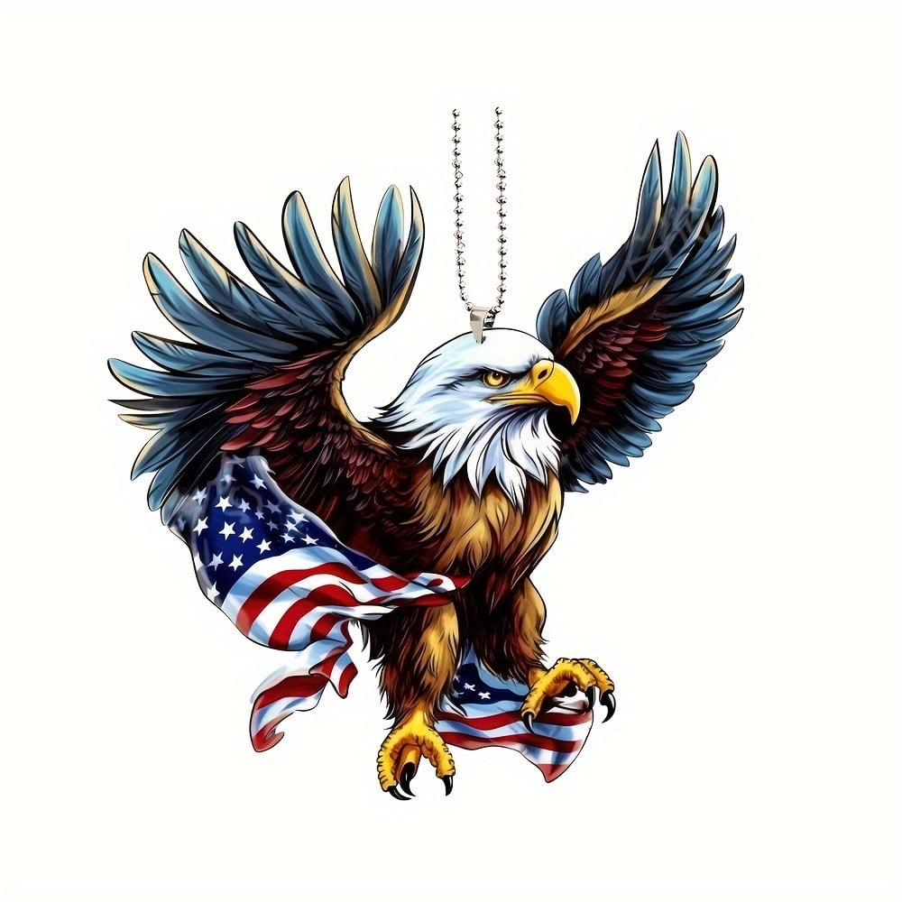2D Flat Unique Eagle-Shaped Acrylic Hanging Ornament Rearview Mirror ...
