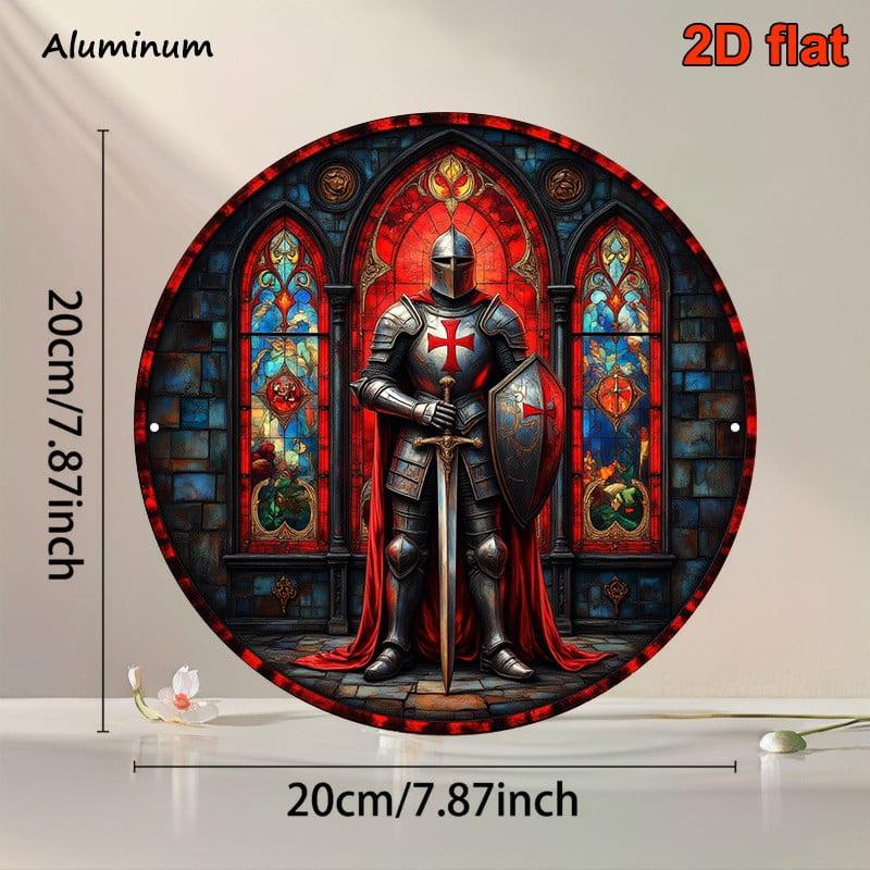 [2D Flat] Vintage Crusader Knight Aluminum Wall Tin Metal Signs 8x8 ...
