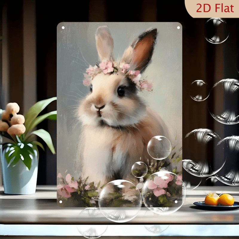 2D Flat Vintage Metal Sign - Funny Easter Decoration, Rustic Sign for ...