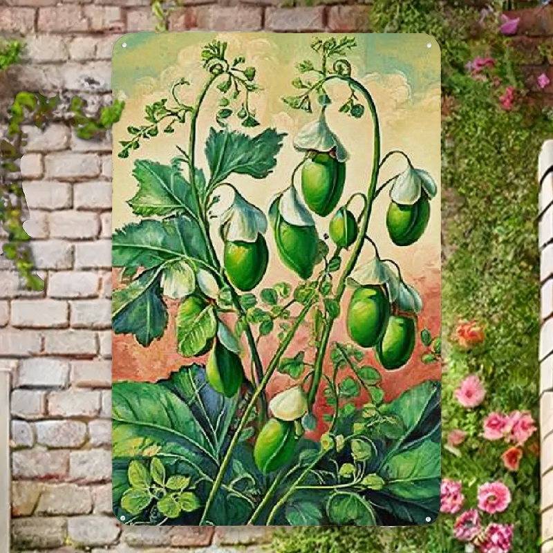 2D Flat Vintage peas metal iron sign, 8x12 inch iron wall art for ...