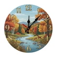 2D Flat Wall Clock Art Print, Silent Non Ticking Battery Operated ...