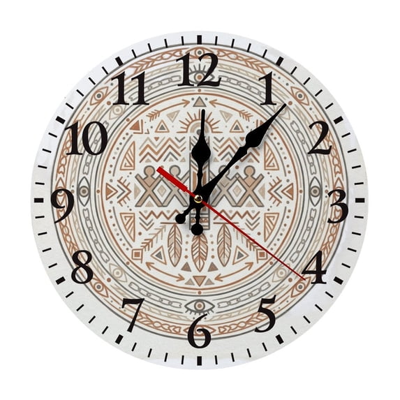 2D Flat Wall Clock Art Print, Silent Non Ticking Battery Operated,T2i ...
