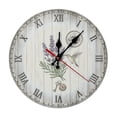 2D Flat Wall Clock Art Print, Silent Non Ticking Battery Operated ...