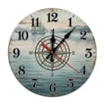 2D Flat Wall Clock Art Print, Silent Non Ticking Battery Operated ...