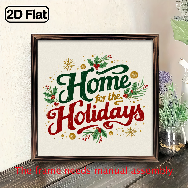 2D Flat, Wall Pediments 8x8inch Wooden Wall Art Sign Home for the ...