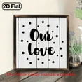 2D Flat, Wall Pediments1pcs 8x8inch Wooden Sign Rustic Our Love Wood ...
