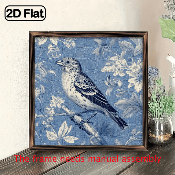 2D Flat Wooden Framed 20x20 cm Pictures for Bedroom, Canvas Wall Art ...