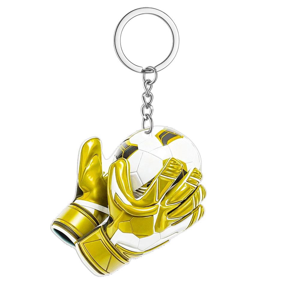 2D Football Goal Keychain Soccer Goalkeeper Glove Backpack Pendant ...