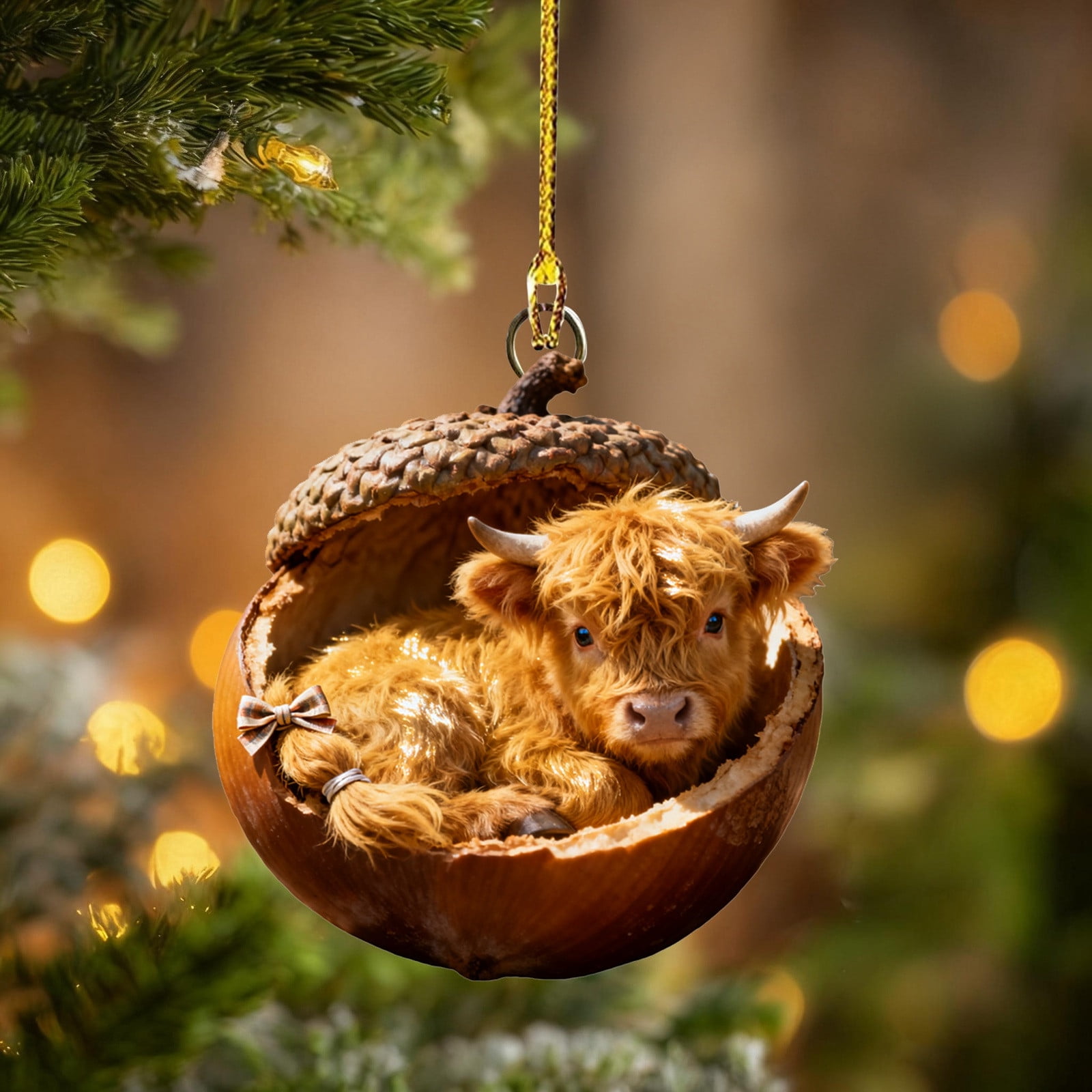 2D Forest Animal Acorn Ornaments – Cozy Forest Christmas Ornaments ...