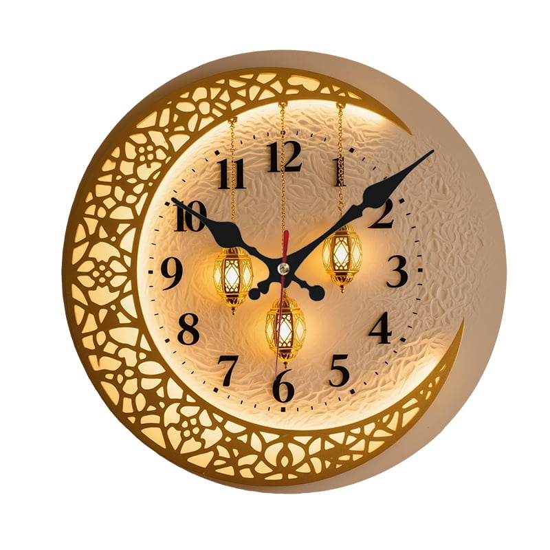 2D Golden Moon Lantern Clock European Style 10 Inch Golden Moon Lantern ...