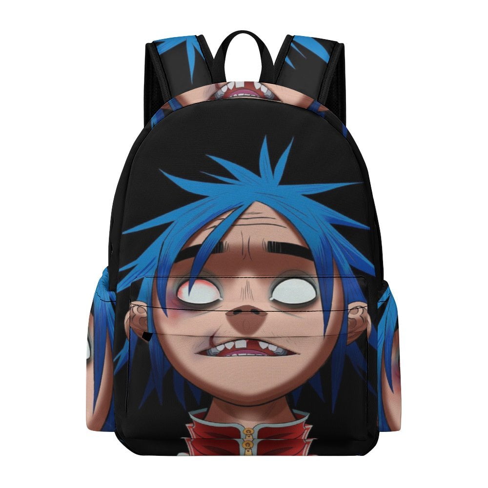 2D Gorillaz Adjustable Backpack Laptop Daypack Student School Bookbag Satchel Half Printed ...