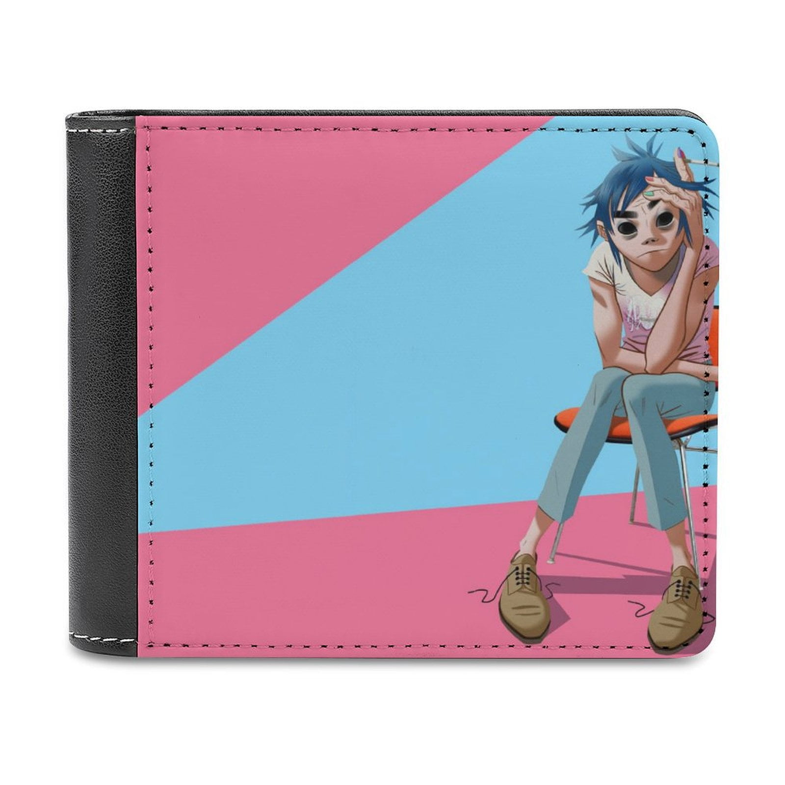 2D Gorillaz PU Leather Wallet With Card Slots Bifold Wallet Money ...
