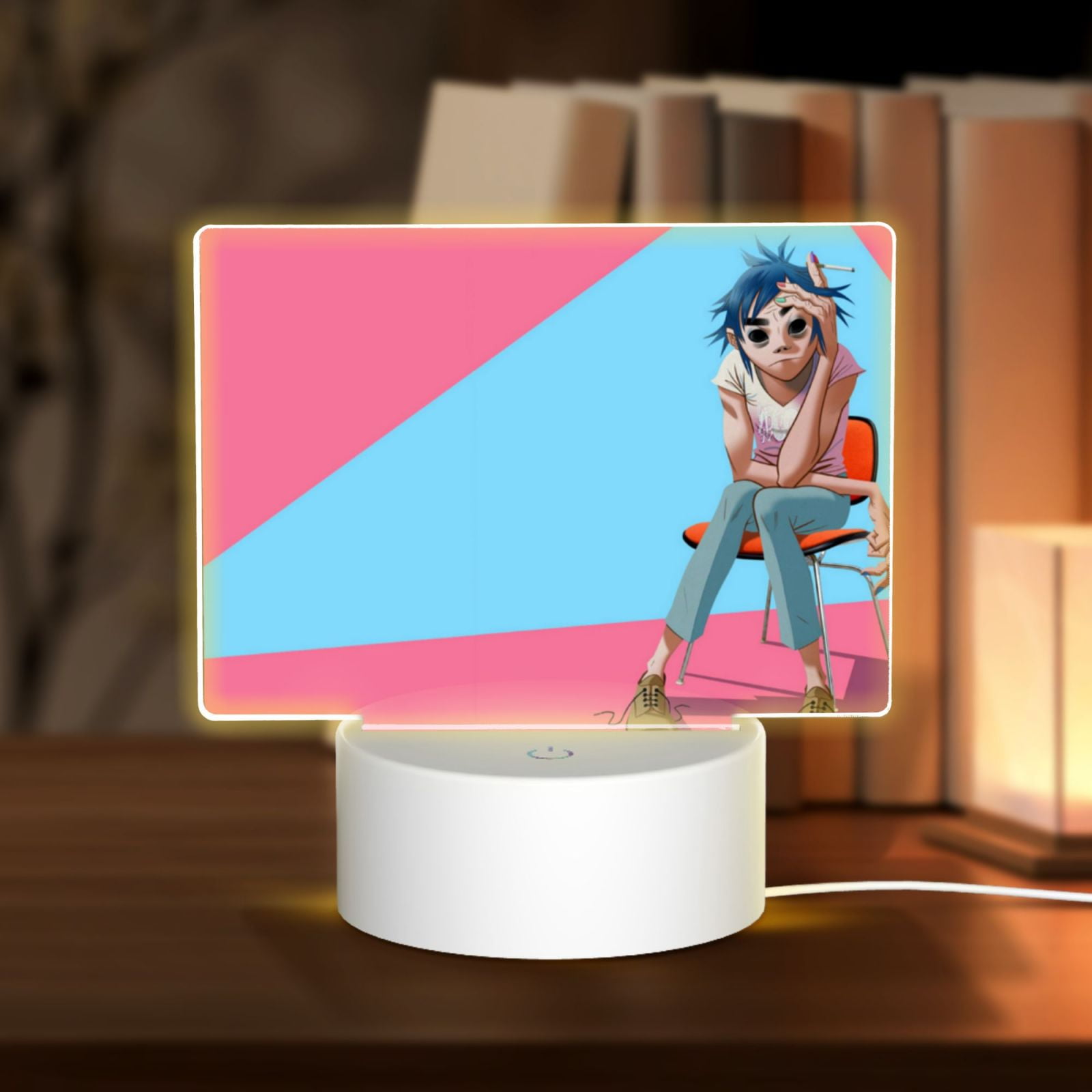 2D Gorillaz Rectangular Acrylic Night Light Adjustable 3 Light Modes ...
