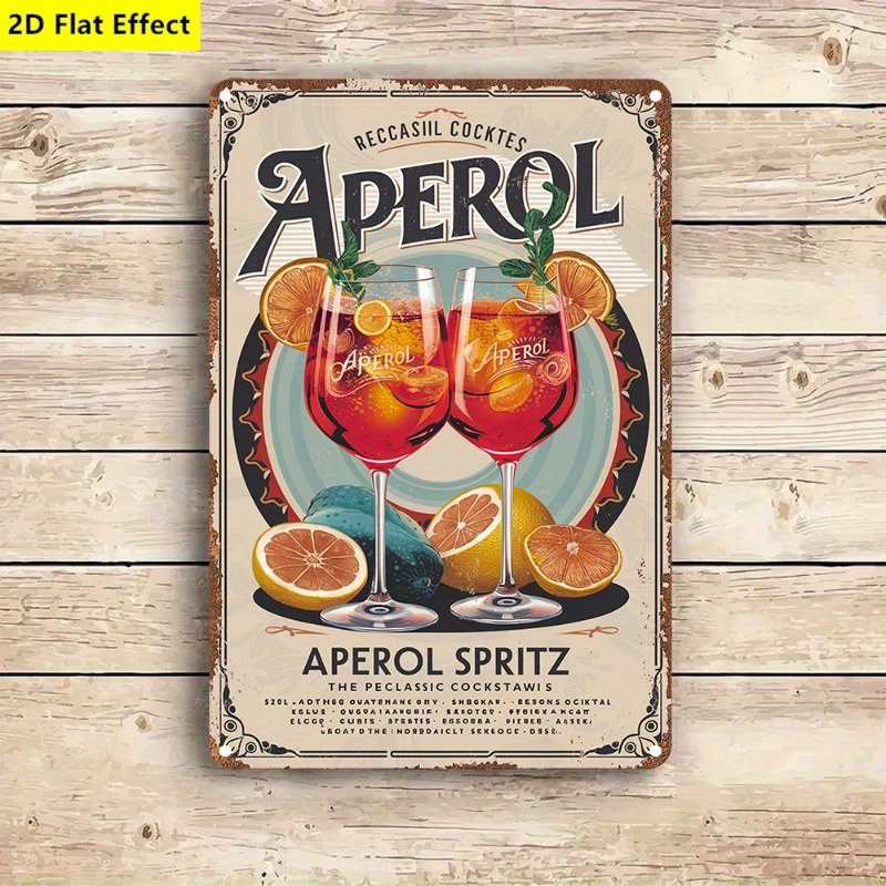 2D Graphic, Vintage Aperol Spritz Inspired Italian Aperol Design Wall ...