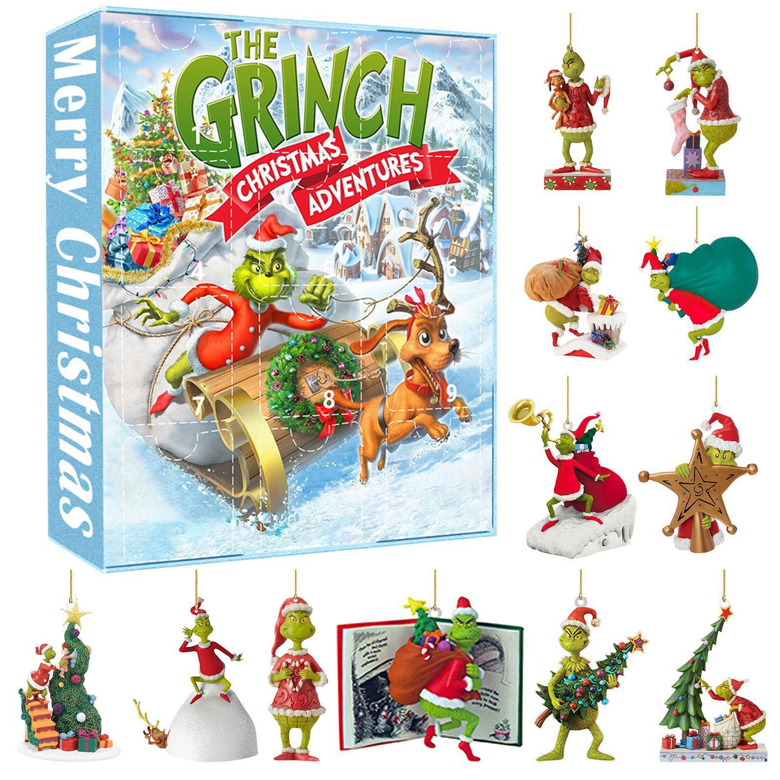 2D Grinch Christmas Tree Ornament Winter New Year Party Supplies 2024 ...