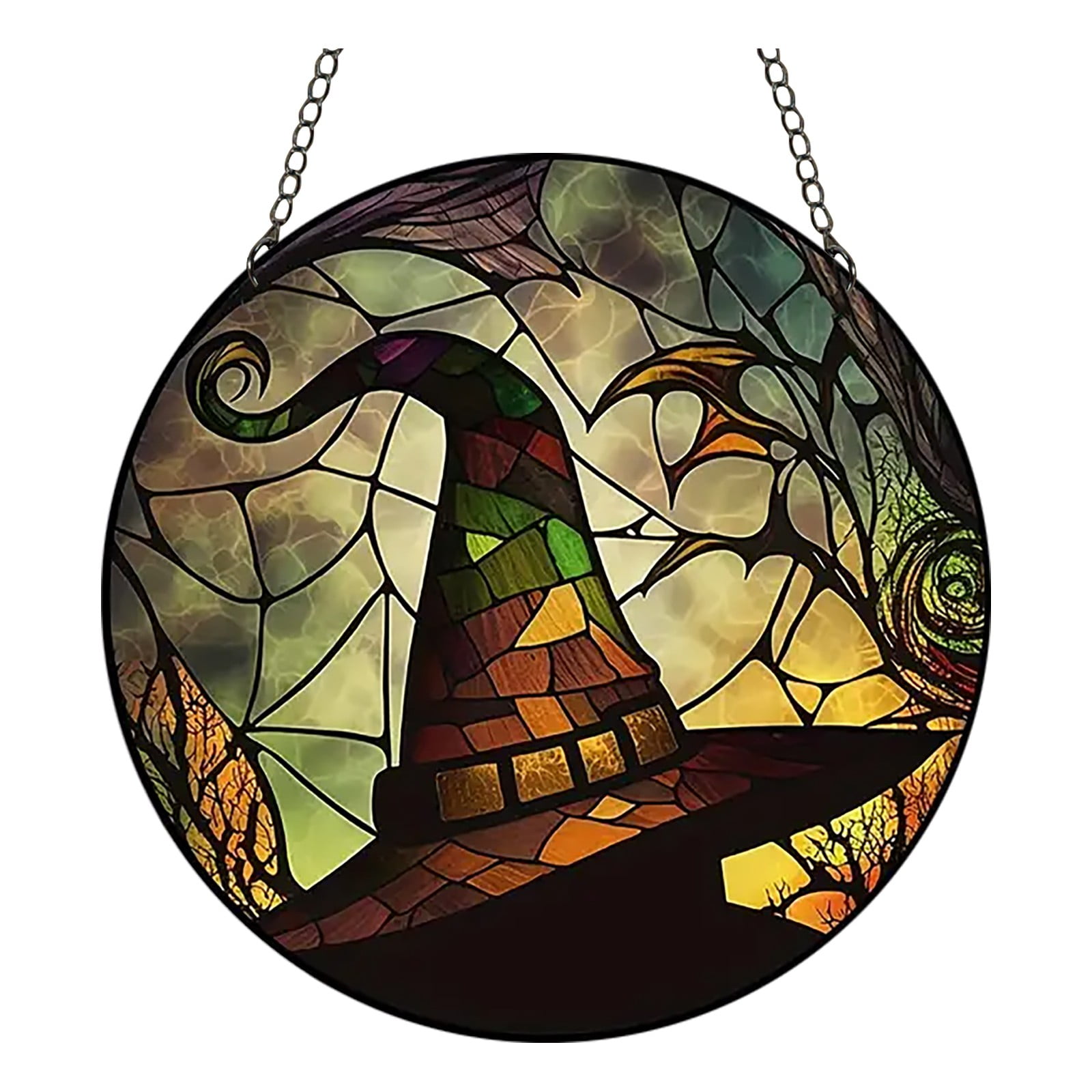 2D Holiday Pendants Halloween Acrylic Stained Glass Window Decorations ...
