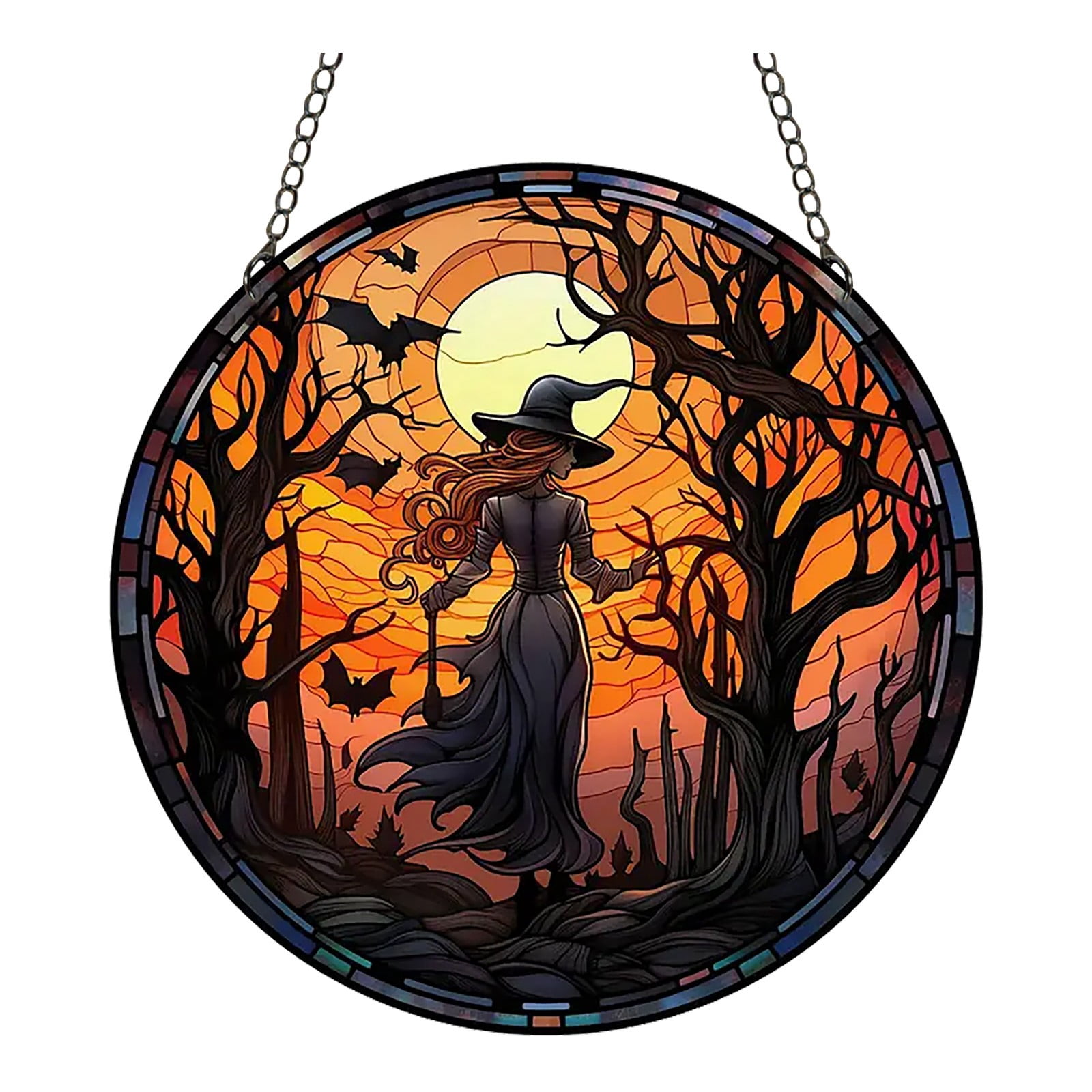 2D Holiday Pendants Halloween Acrylic Stained Glass Window Decorations ...
