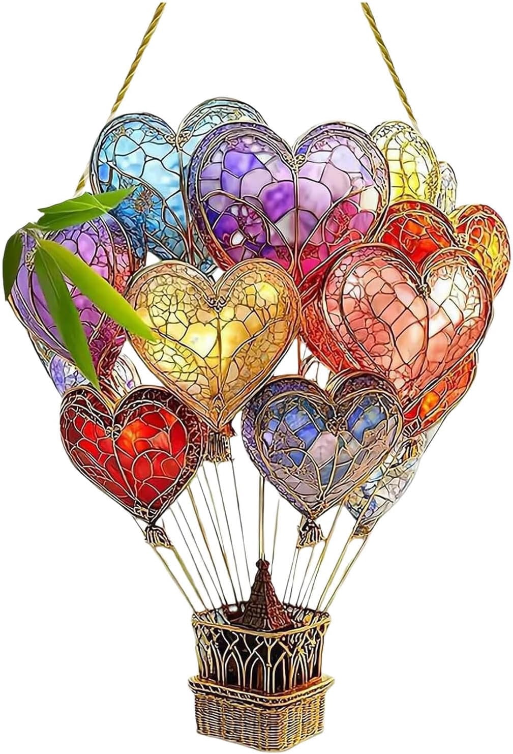 2D Hot Air Balloon Lantern, Acrylic Wall Hanging Colored Decor, Air ...