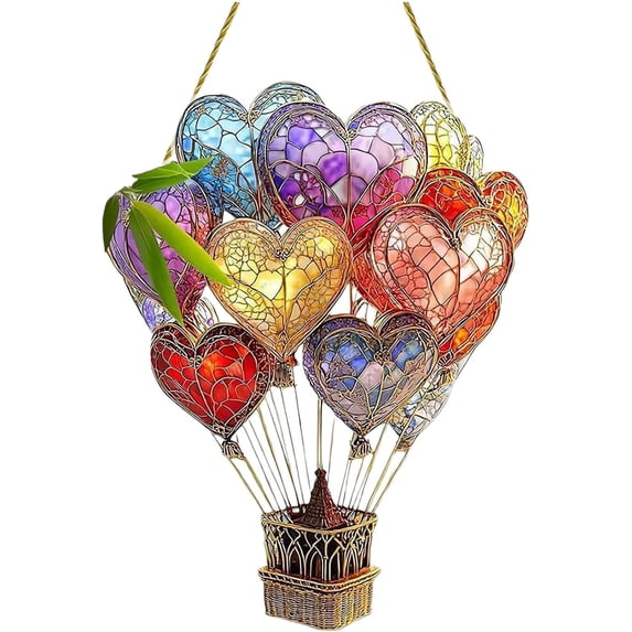 2D Hot Air Balloon Lantern, Acrylic Wall Hanging Colored Decor, Air ...