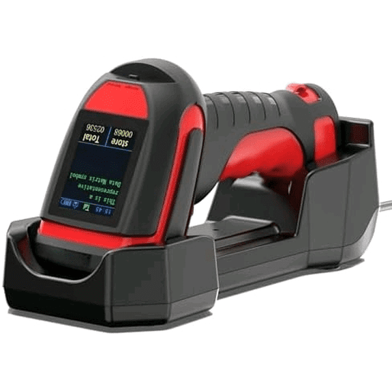 2D Industrial Barcode Scanner with Charging Stand and Screen, 433Mhz 2 ...