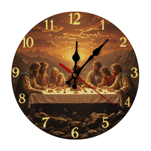 2D Jesus Disciples Last Supper Wall Clock Religious Art Decor Home Gift ...