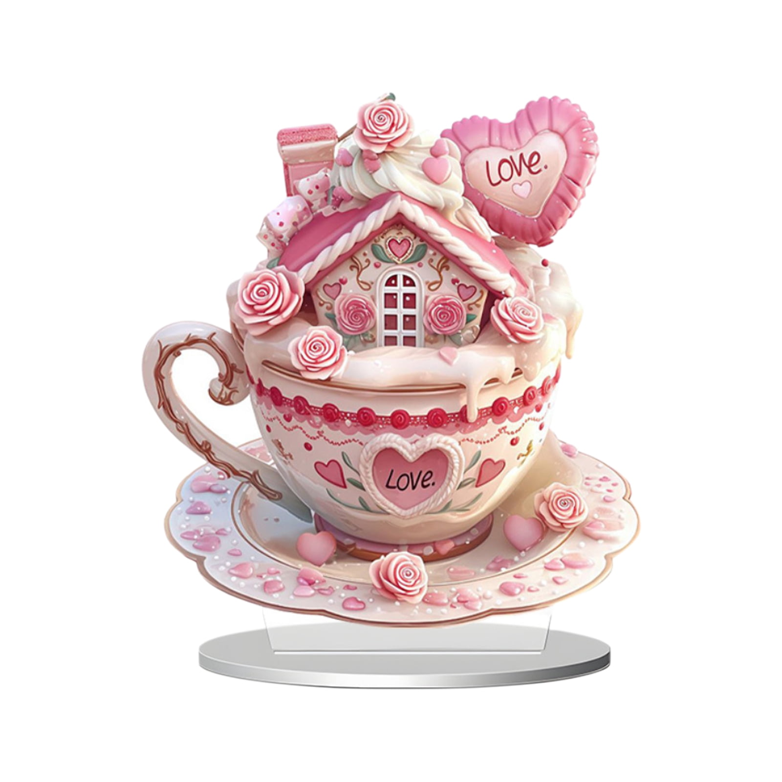 2D Love Cups Acrylic Ornament, Realistic Shape & Exquisite Craft, Home ...