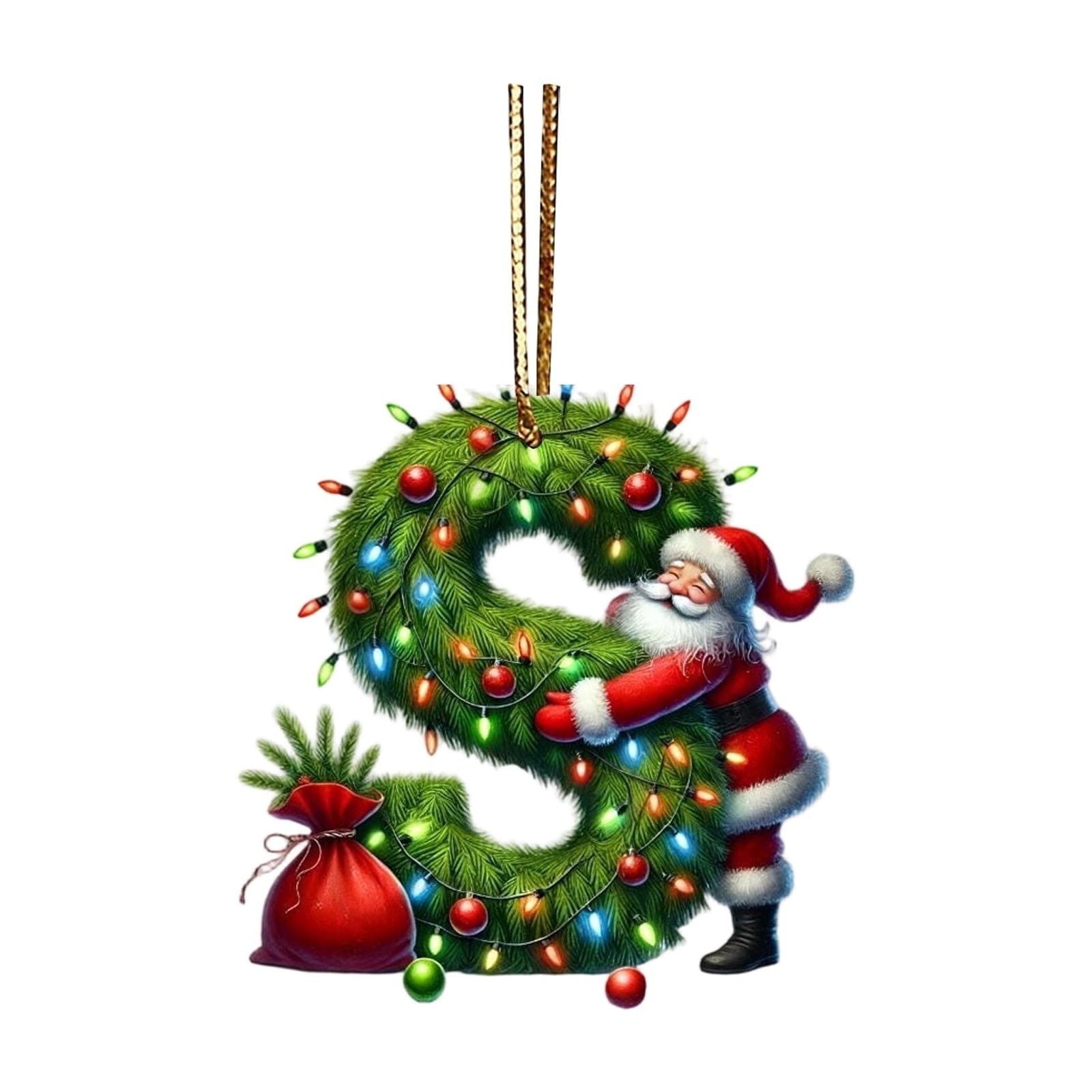 2D Personalized Christmas Letter S Ornament, For New New Mom Newborn ...