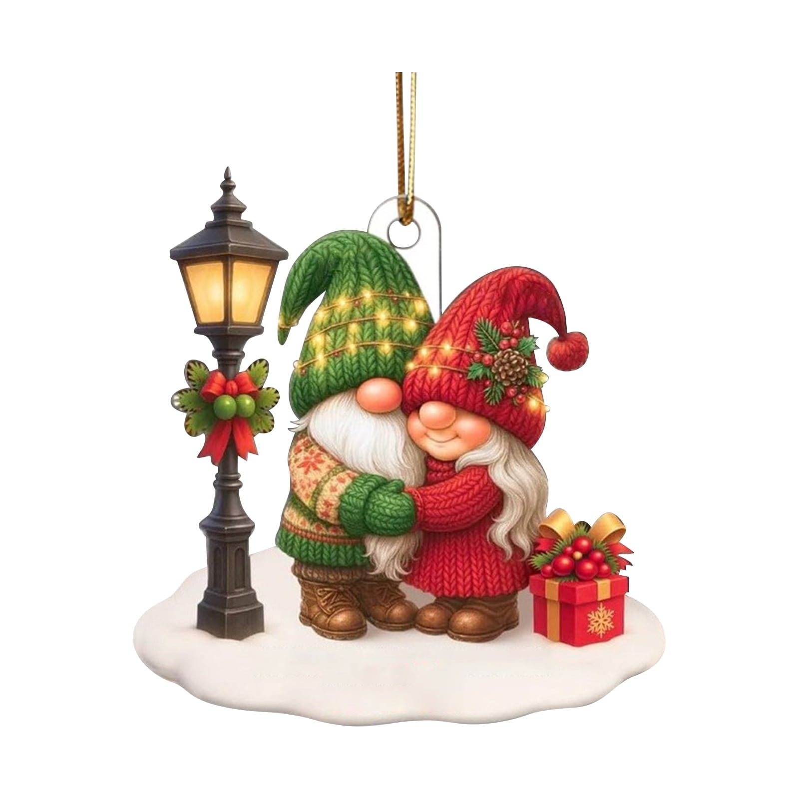 2D Personalized Growing Old Together Dwarf Christmas Couple High-Gloss ...