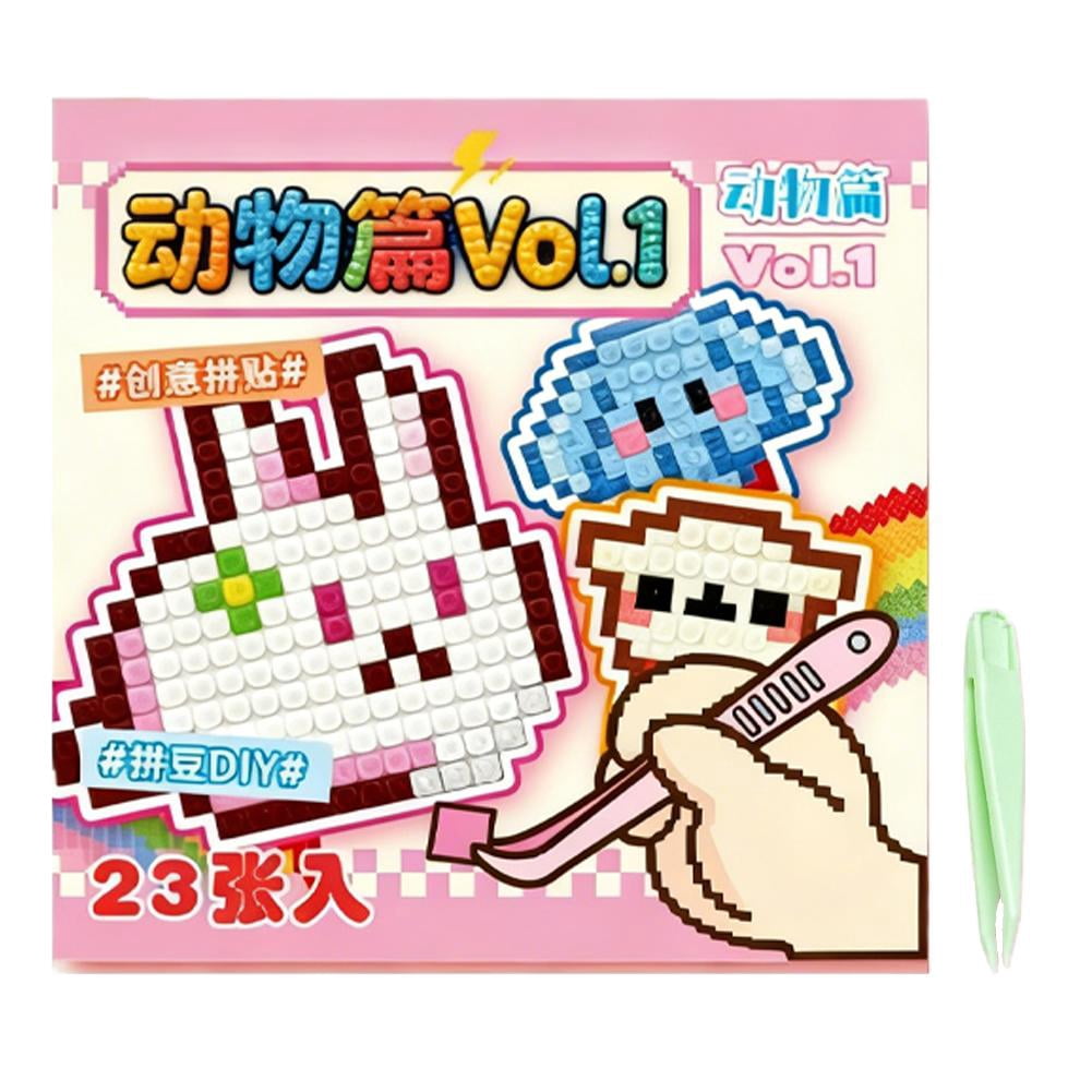 2D Pixel Stickers for Adults & Kids, Creative Scene Sticker Book Hot ...