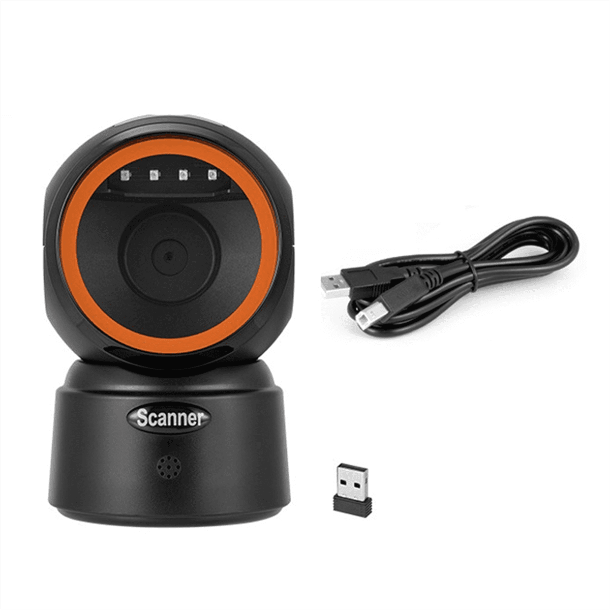 2D QR Barcode Scanner Wireless Bluetooth Hands-Free Omnidirectional USB ...