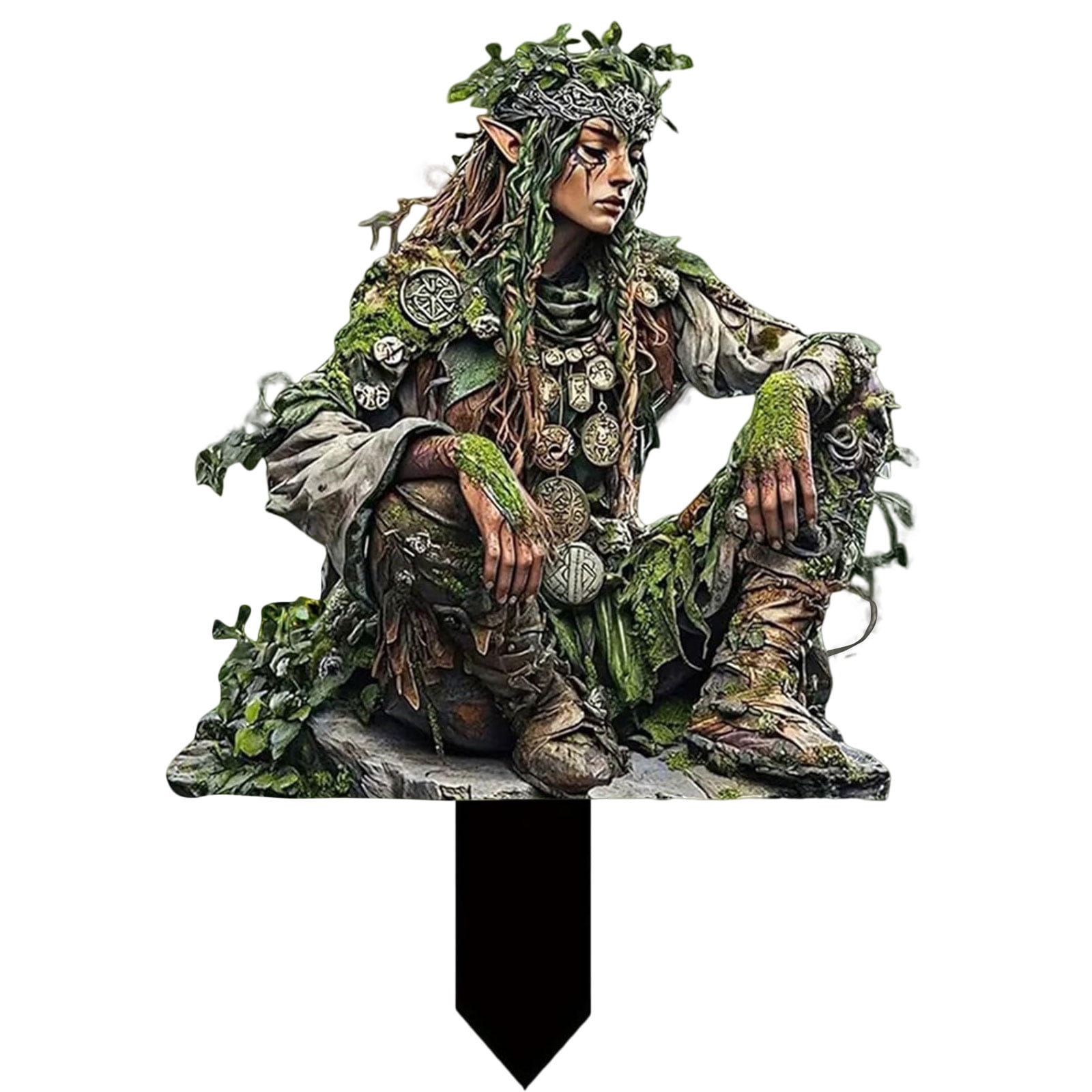 2D Resin Garden Dwarf Statues Weather Resistant Pond Decorations ...