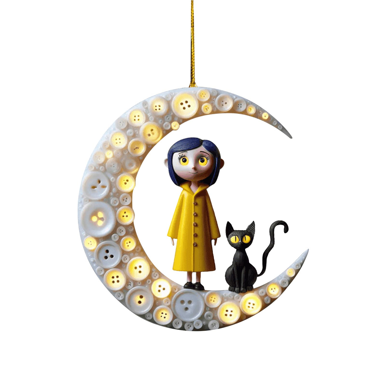 2d Round Acrylic Flat Pendant Christmas Tree Decorations Coraline Hanging Ornament Christmas