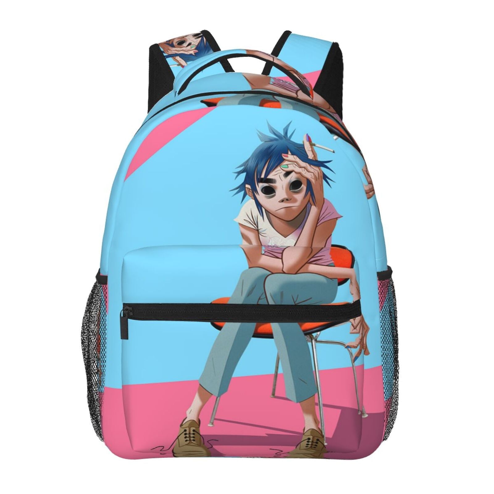 2D Song Gorillaz Backpack Shoulders Laptop Daypack Student School Bag Satchel Bookbag Unisex ...