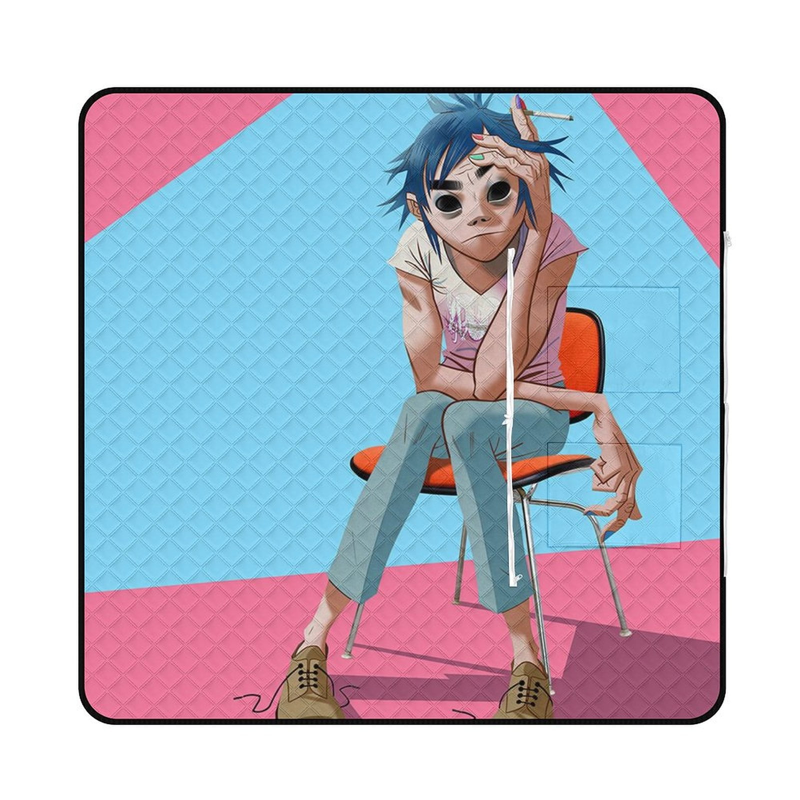 2D Song Gorillaz Picnic Mat Foldable Portable Tote Bag Baby Crawling ...