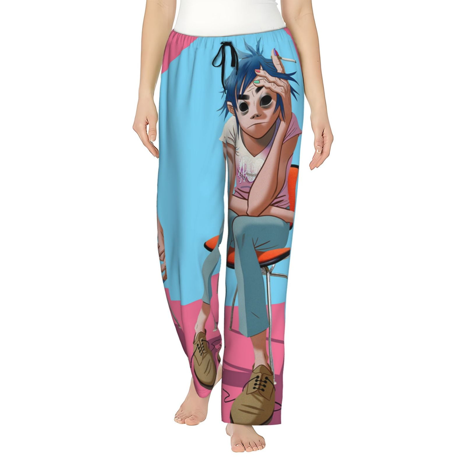 2D Song Gorillaz Women's Pajama Pants Lounge Daily Novelty Cozy Sleep ...
