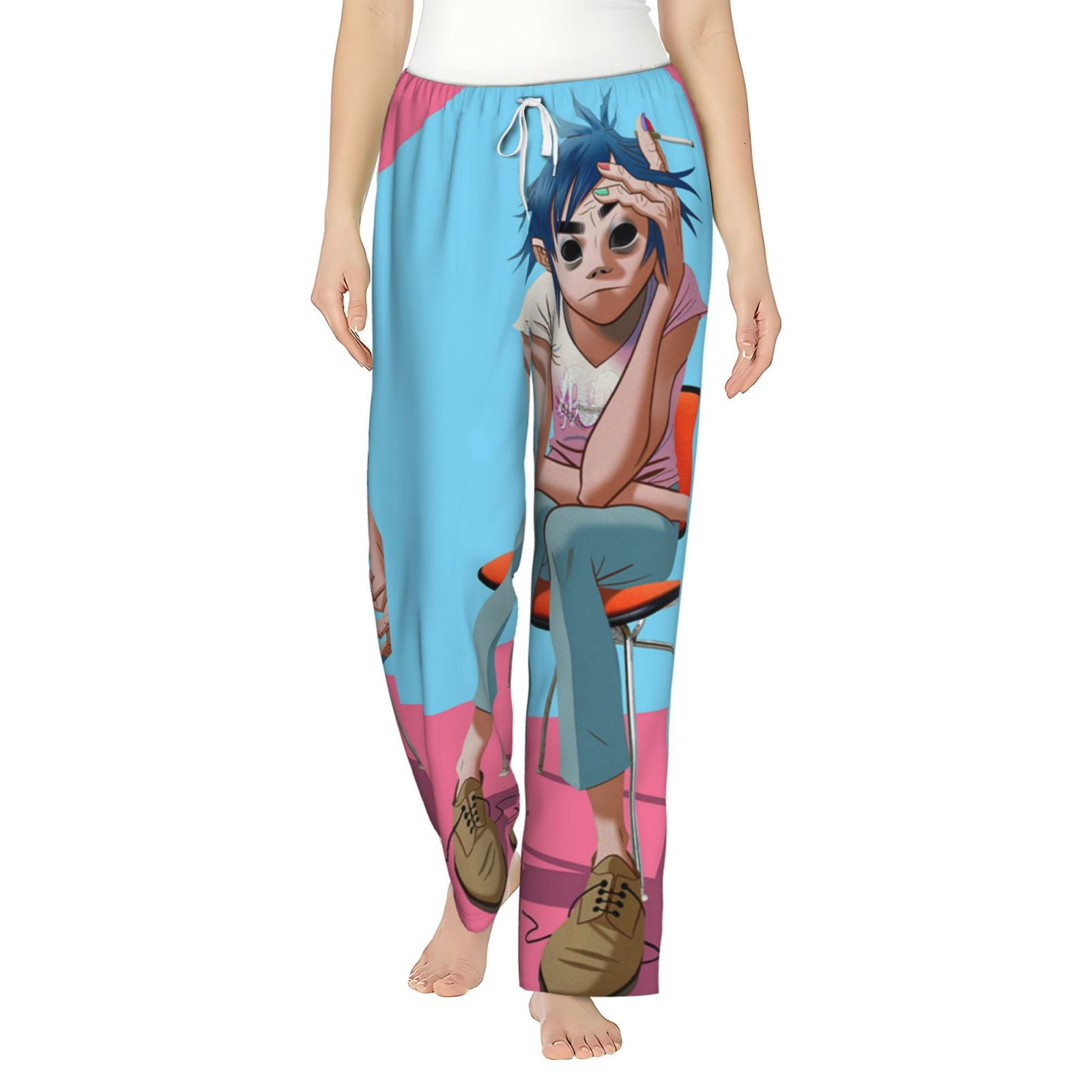 2D Song Gorillaz Women's Pajama Pants Lounge Daily Novelty Cozy Sleep ...